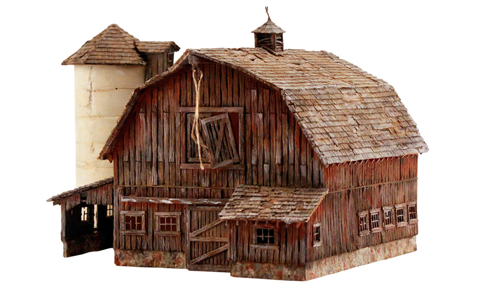 Rustic Barn - HO Scale Kit - SceneARama