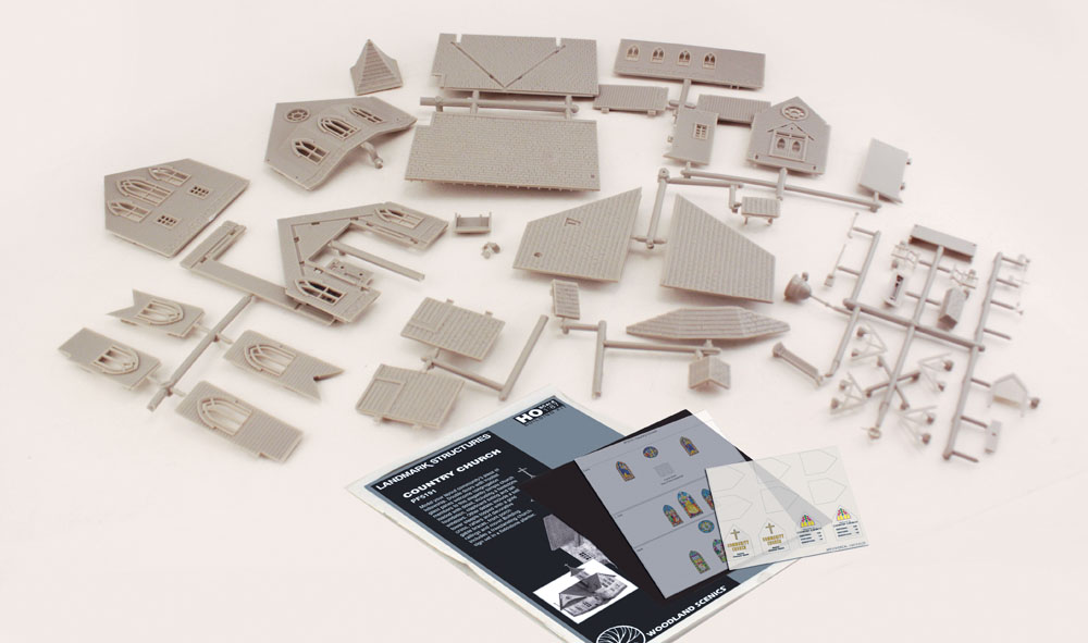 Country Church - HO Scale Kit - SceneARama