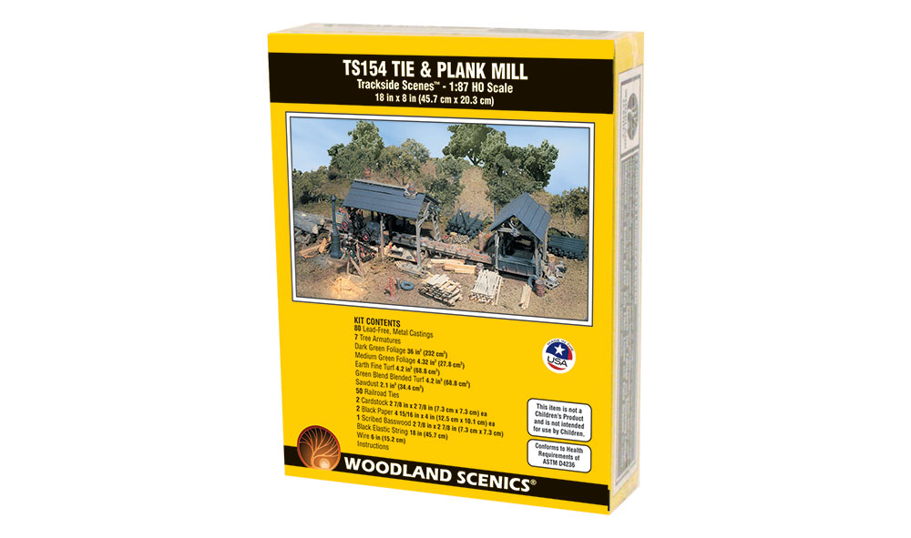 Tie & Plank Mill HO Scale Kit - SceneARama