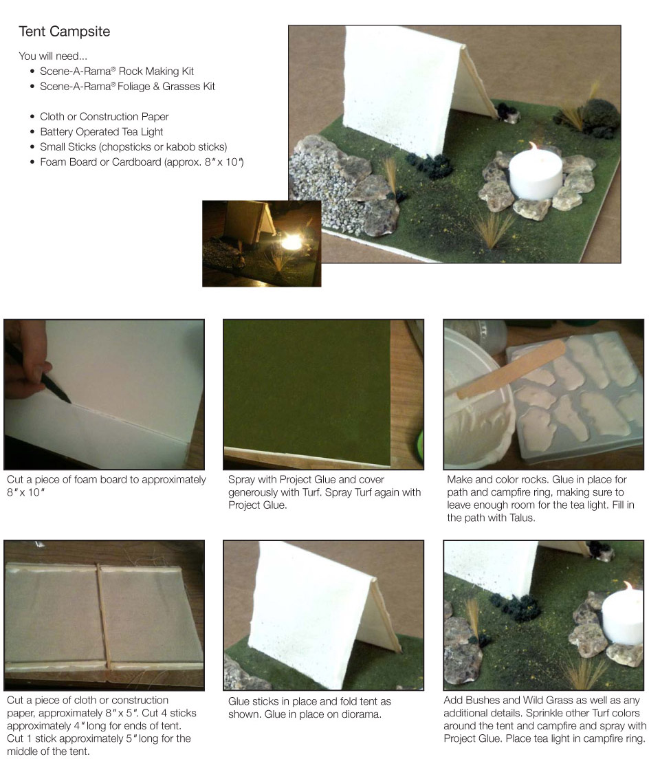 Tent Campsite Diorama - SceneARama